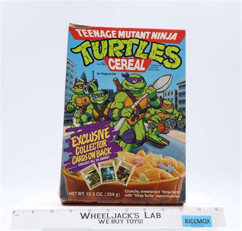 Cereal Empty Box Teenage Mutant Ninja Turtles Tmnt 1990 Ralston Wheeljacks Lab