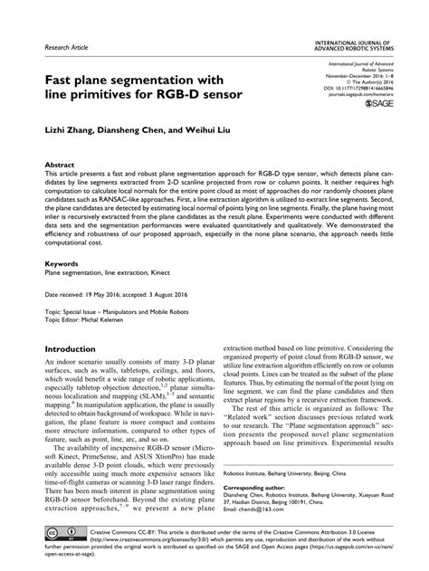 pdf fast plane segmentation with line primitives for rgb d sensor