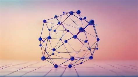 Premium Photo Network Structure Chemical Bonds In Molecular Level Of Lines And Points Dots And