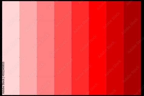 Abstract Red Color Palette From The Lightest To The Darkest Stock