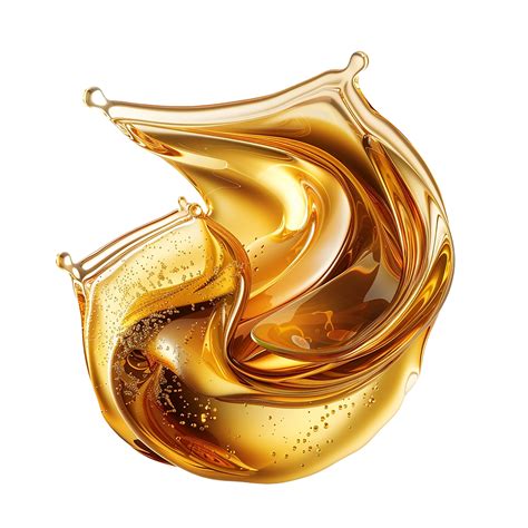 Golden Liquid Splash Abstract Art Oil Texture 55181721 Png