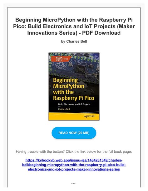 Pdf Beginning Micropython With The Raspberry Pi Pico Build Electronics