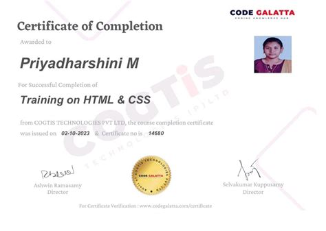 Priyadharshini M On Linkedin Codegalatta