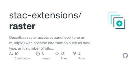 Github Stac Extensionsraster Describes Raster Assets At Band Level