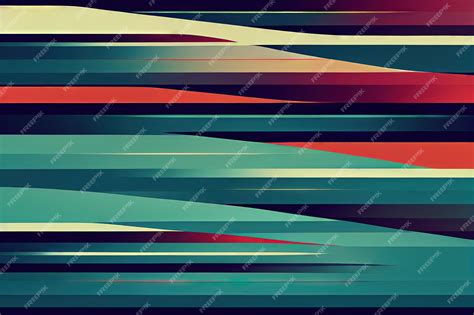 Premium Photo Geometric Horizontal Colorful Stripes Abstract Pattern Background Digital