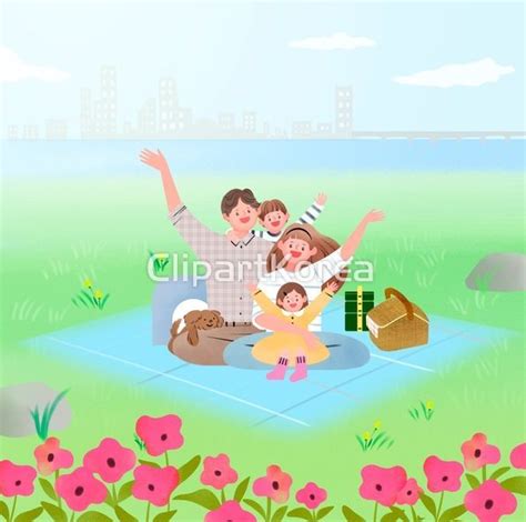 4인가족 5월 가정의달 가족 감사 강 기쁨 꽃 남자남자 어린이 네명 도시락 돗자리 딸 바구니 봄 부부 사람 사랑 설렘 손들기