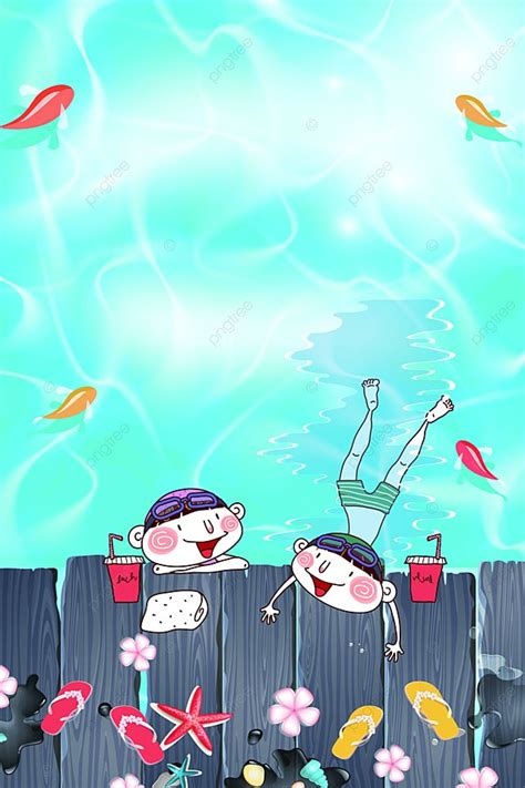 크리 에이 티브 여름 수영 워터 파크 프로모션 포스터 배경 배경 화면 및 일러스트 무료 다운로드 Pngtree