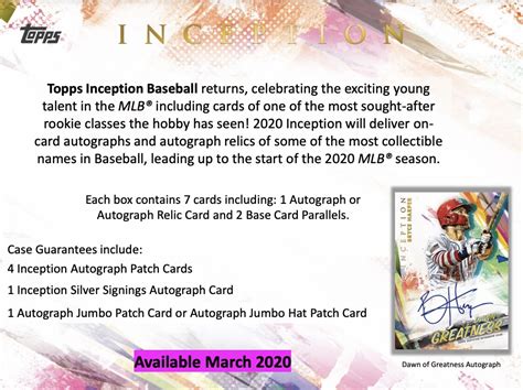 2020 Topps Inception Baseball Hobby Box Release Date Checklist Price