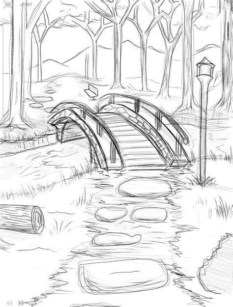 Рисунок парка карандашом 68 фото