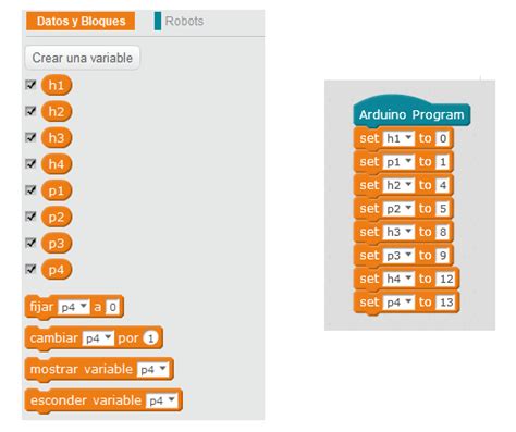 mblock movimientos del 4 bot prometec