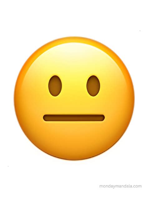 Printable Neutral Face Emoji Pdf