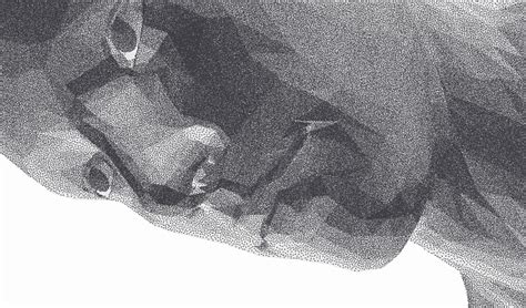 남자의 얼굴이 아래를 내려다보고 있다 추상적 디지털 인간의 머리 비즈니스 프리젠 테이션 전단지 또는 포스터를위한 미니멀 한 디자인 픽셀 아트3d 벡터 일러스트레이션 예술에