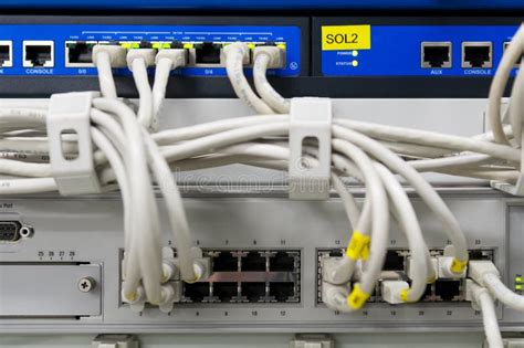 Patch Panel And Switch Stock Image Image Of Connect
