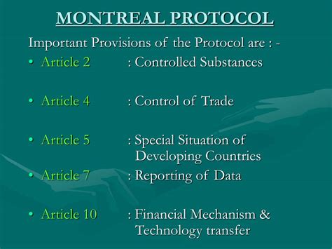 Ppt Implementation Of The Montreal Protocol In India And Powerpoint Presentation Id 4261400