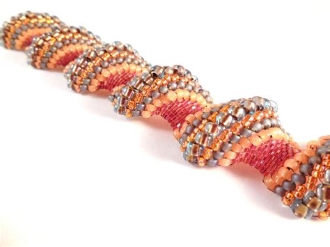 Flat Cellini Spiral Bracelet Beading Pattern The Bead Club Lounge Shop