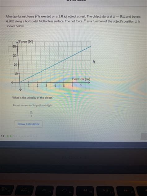 Solved A Horizontal Net Force F Is Exerted On A 10 Kg
