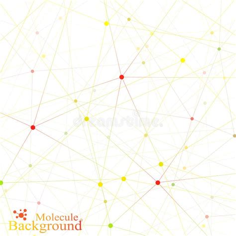 Colorful Graphic Background Molecule And Communication Connected Lines With Dots Medicine