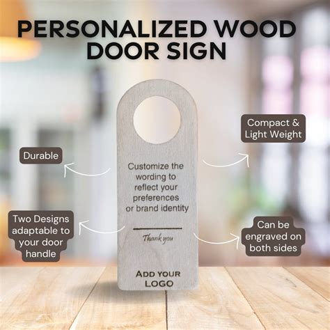 Custom Wooden Hanging Door Sign Personalised Do Not Disturb Wood Door