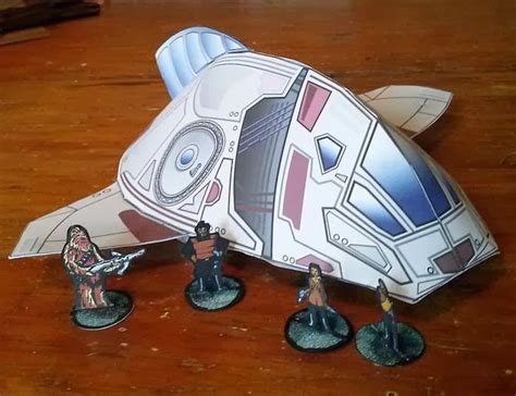 Rpg Papercraft Sci Fi Shuttle Tektonten Papercraft