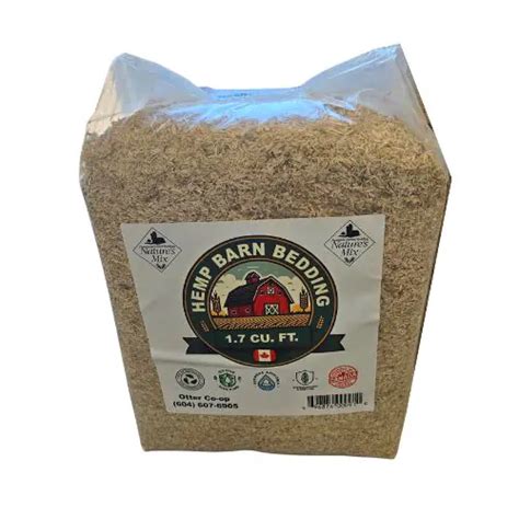 Natures Mix Hemp Barn Bedding 20 Lb 17 Cu Ft 907 Kg Bluebarnshop