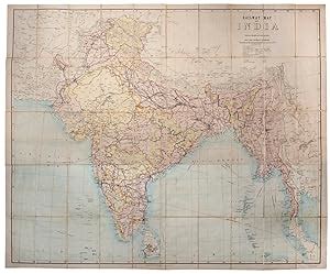 Railway Map Of India Railways Brought Up To October 1895 Scale 1 Inch