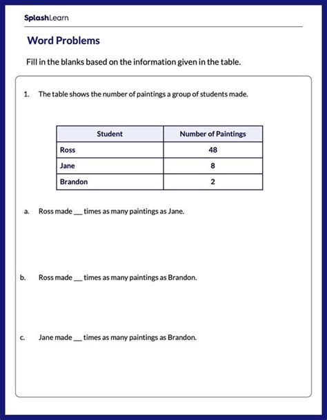 Free Printable Data Handling Worksheets Splashlearn