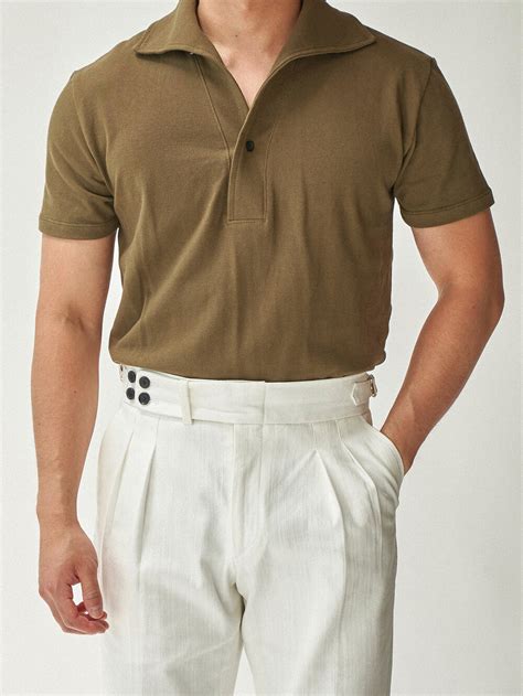 Pk001 이탈리안 원피스 칼라 Pk 티셔츠kakhi