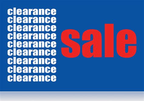 Clearance Sale Signs Printable