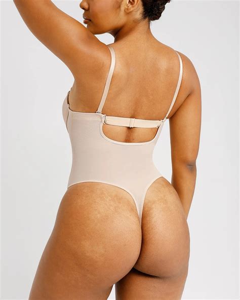 Airslim® Deep Plunge Low Back Thong Bodysuit Plunge Bodysuits