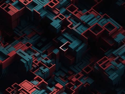 Premium Ai Image Dark Abstract Geometric Grid Pattern Seamless