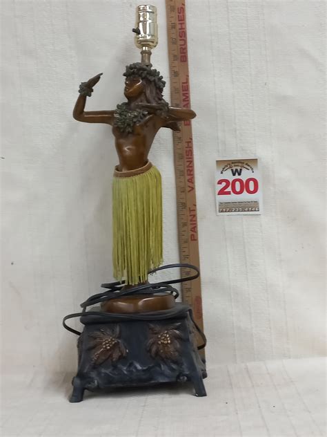 At Auction Hula Girl Lamp