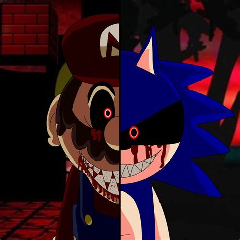 Mario Exe And Sonic Exe By Zeromangames On Deviantart