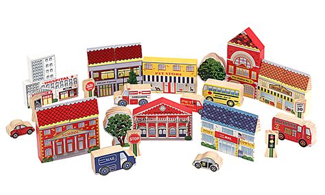 Melissa Doug Town Blocks Playset Office Depot