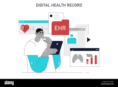 Automation In Healthcare Concept Digital Health Records Transformation With Technology