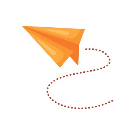 Orange Paper Airplane Flying 11092347 Vector Art At Vecteezy