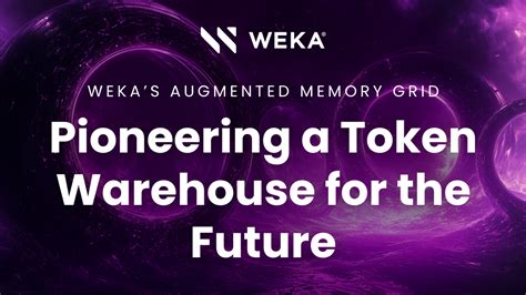 Wekas Augmented Memory Grid—pioneering A Token Warehouse For The Future Weka