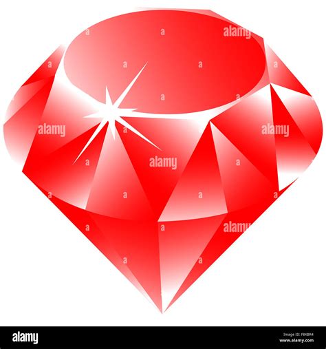 Ruby Vector Against White Stock Photo Alamy