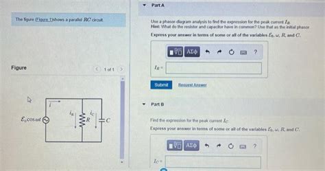 Solved Part A The Figure Figure 1 Shows A Parallel RC Chegg Com