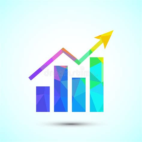 Bar Chart Logo Design Illustration Graph Icon Growth Logo Sign