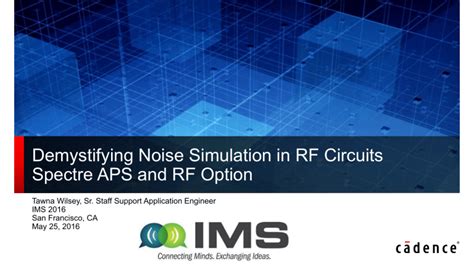 Rf Noise Simulation With Spectre Aps
