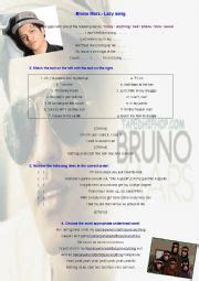 Lazy Song ESL Worksheet By Amiko