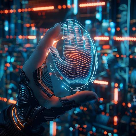 Premium Photo Biometric Security AI Advancement Iris Fingerprint