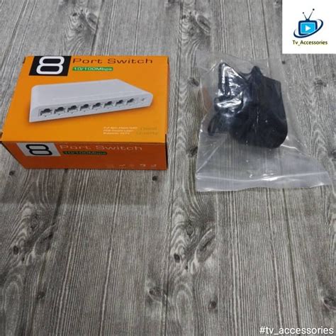 8 Port Ethernet Switch Lan Cable Cat6 Cat5 Network Cable Splitter Extension Internet Cctv Tv