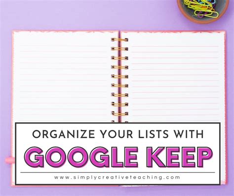 Google Keep For Teachers Simply Creative Teaching