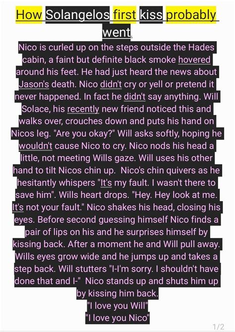 Solangelo 💛🖤 Percy Jackson Fanfic Percy Jackson And The Lightning