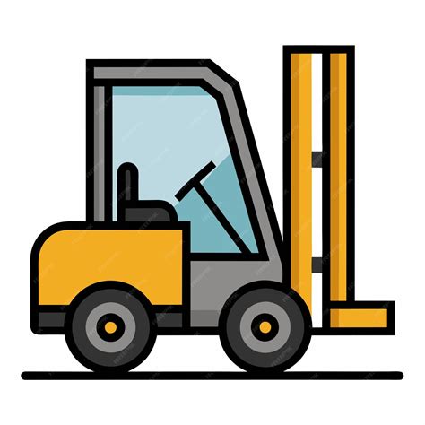 Forklift Clip Art And Vector Design With A White Background Premium