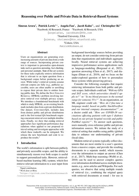 Pdf Reasoning Over Public And Private Data In Retrieval Based Systems