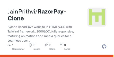 Github Jainprithvirazorpay Clone Clone Razorpays Website In Htmlcss With Tailwind