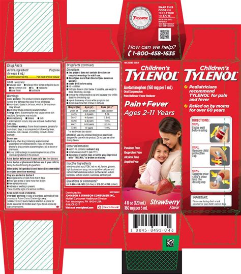 Tylenol Label