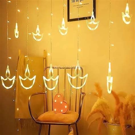 Diya Curtain Led Light Led Curtain Curtain Lights Curtain Lights For